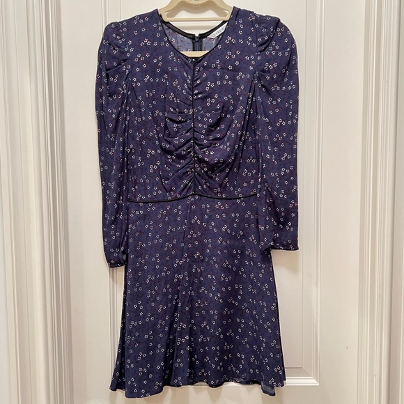 Veronica Beard | Dresses | Veronica Beard Reese Silk Mini Dress Navy ...